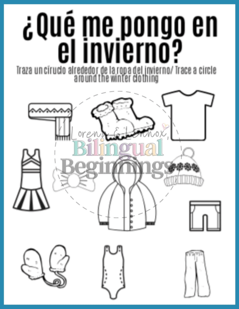 Winter Flashcards and Worksheets in Spanish (Free Printables ...