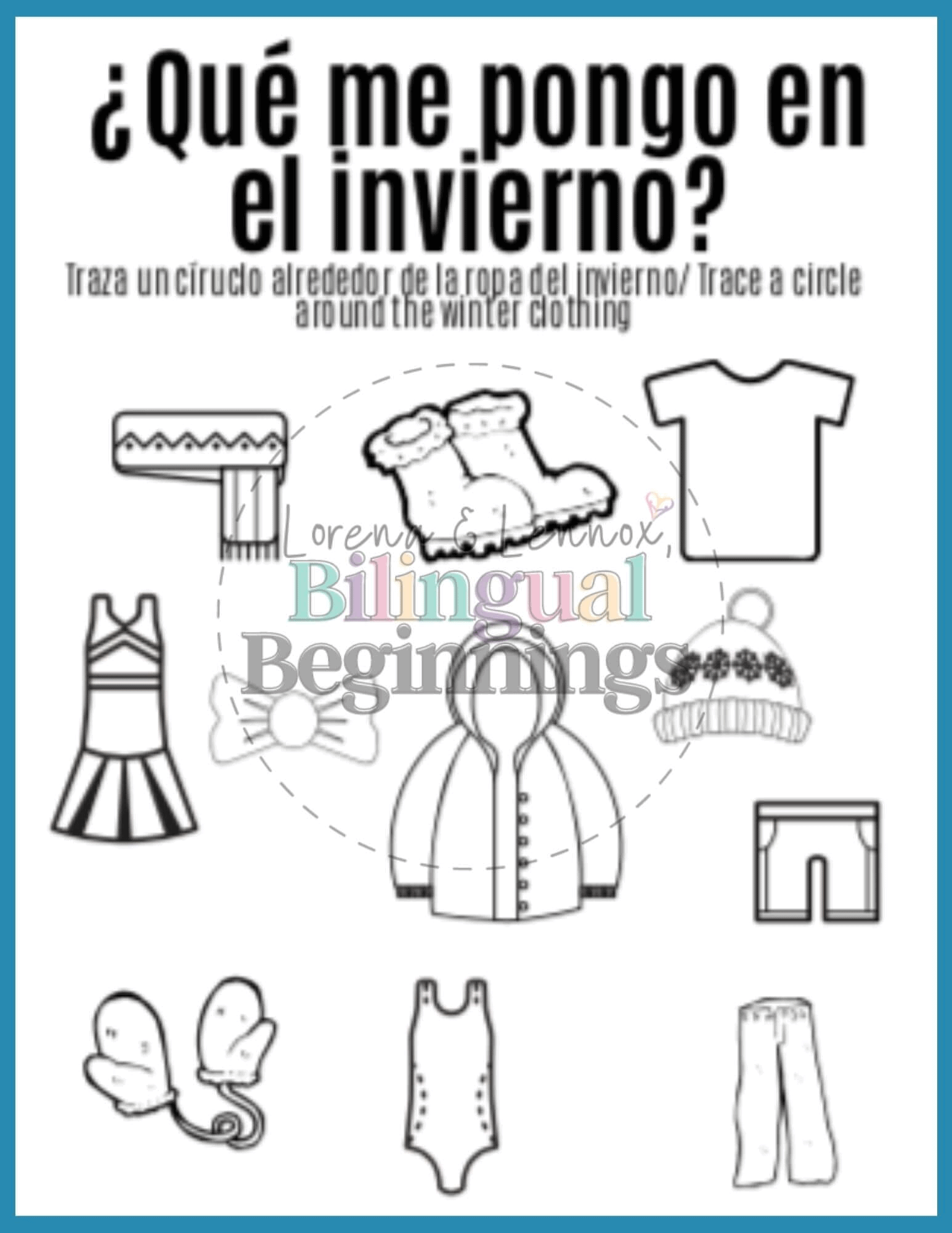 Winter Flashcards and Worksheets in Spanish (Free Printables ...