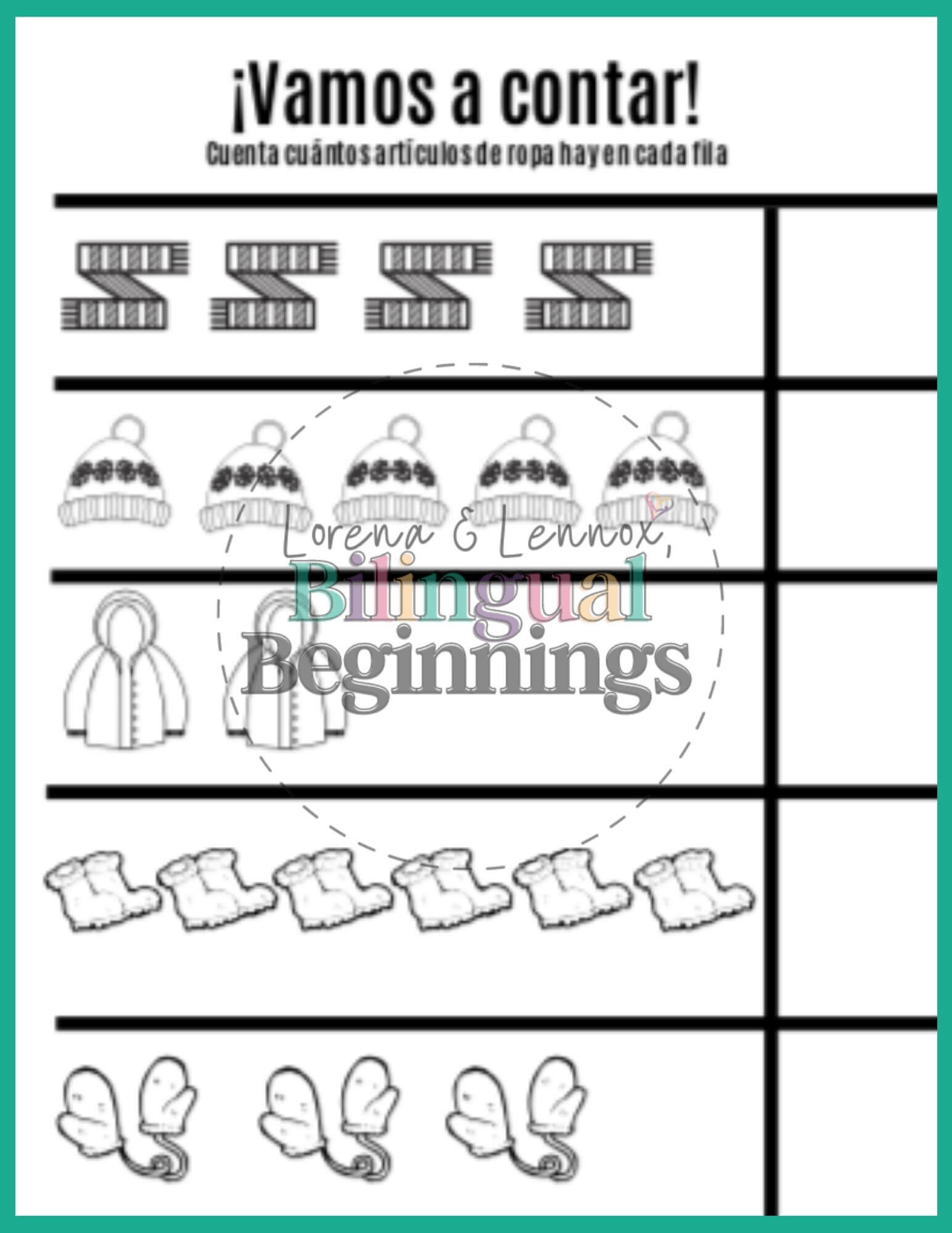 Winter Flashcards and Worksheets in Spanish (Free Printables ...