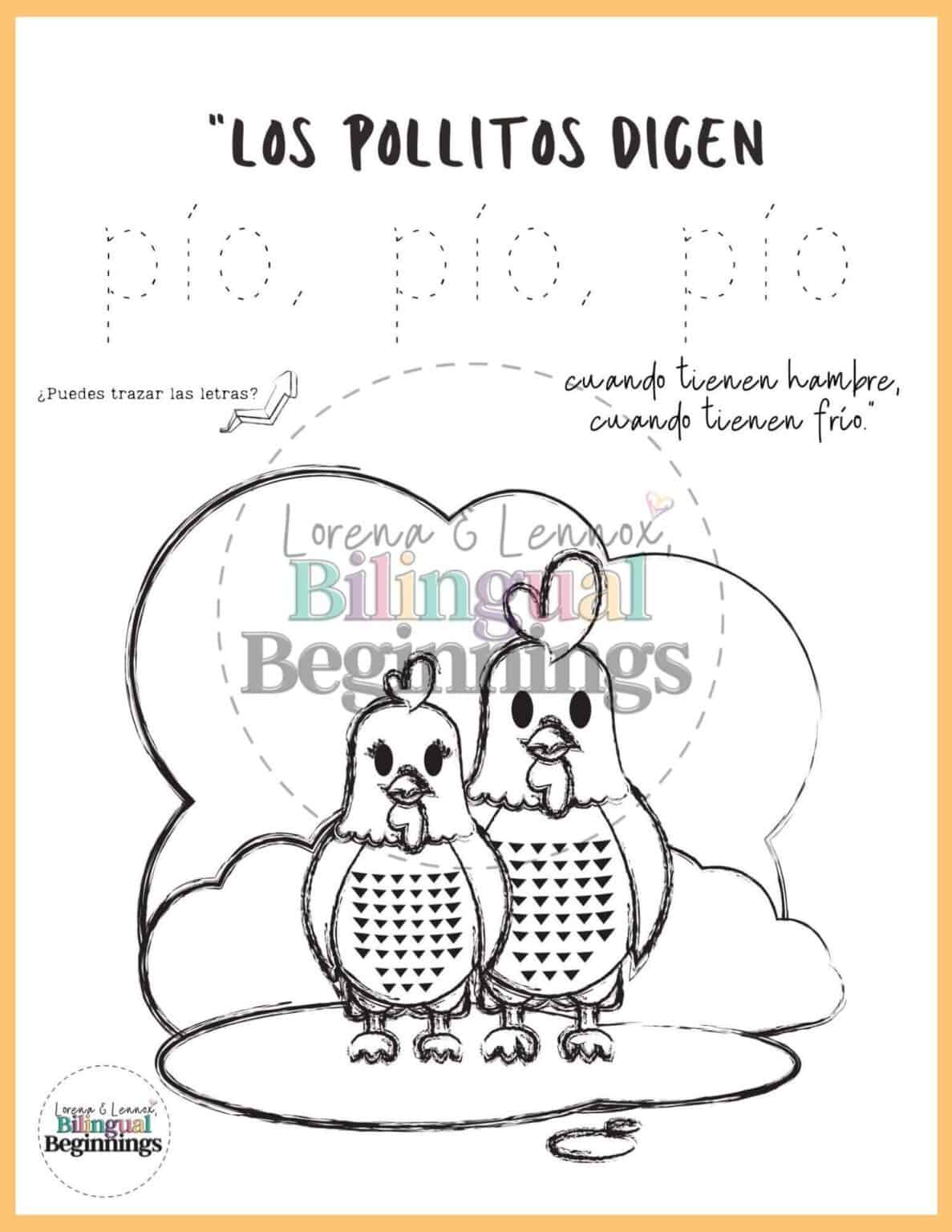 "Los pollitos dicen" Nursery Rhyme Activities - Bilingual Beginnings
