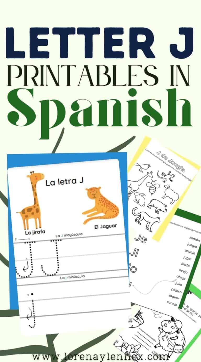 Letter J Alphabet Printables in Spanish - Bilingual Beginnings