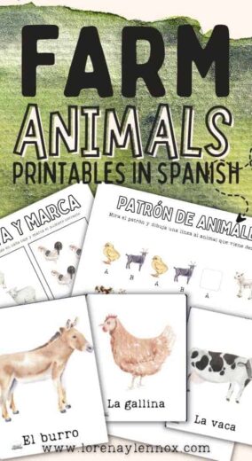 Farm Animals Printables in Spanish for Preschoolers - Bilingual Beginnings