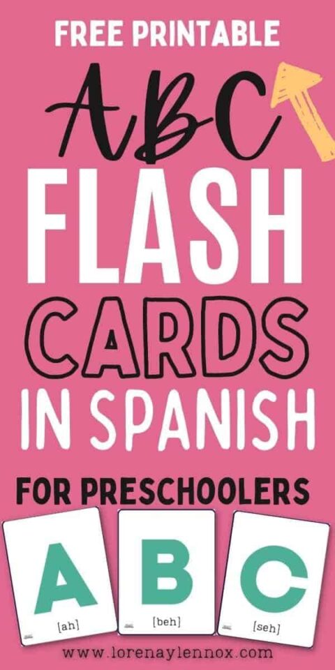 Printable A to Z Alphabet Flash Cards in Spanish - Bilingual Beginnings