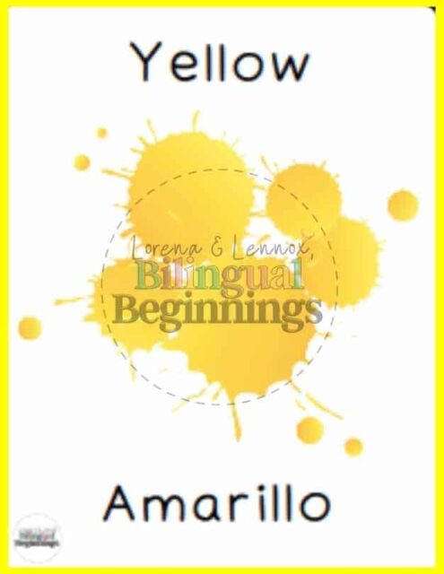 Color Flash Cards Printable in Spanish - Bilingual Beginnings