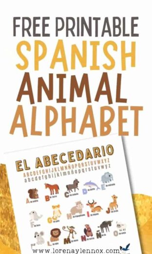 Spanish Alphabet Printable With Animal Words for Each Letter ...