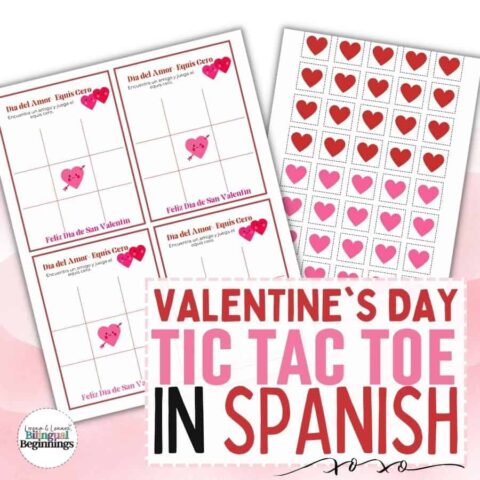 Tic Tac Toe Valentine's Day Printable in Spanish [Free Printable ...