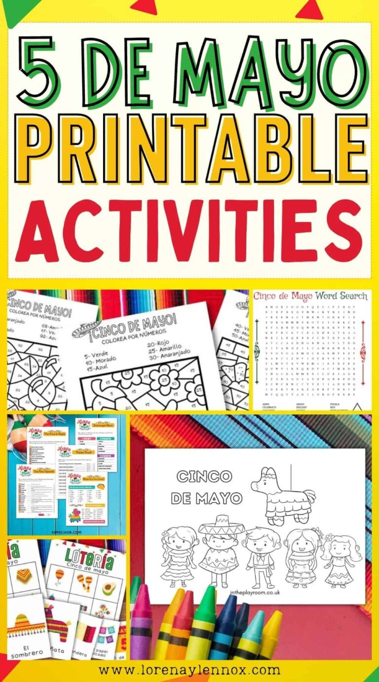 12+ Cinco de Mayo Printable Activities for Kids - Bilingual Beginnings