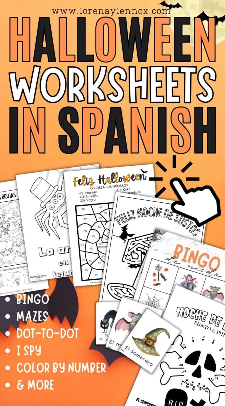 13+ Spanish Halloween Worksheets & Resources for Spanish Teachers and ...
