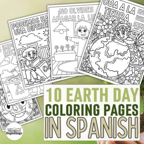 11 Spring Coloring Pages in Spanish - Bilingual Beginnings