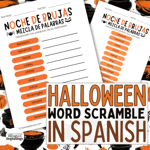 Celebrate Halloween with a Spooky Word Scramble in Spanish! - Bilingual ...
