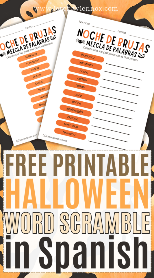 Celebrate Halloween with a Spooky Word Scramble in Spanish! - Bilingual ...